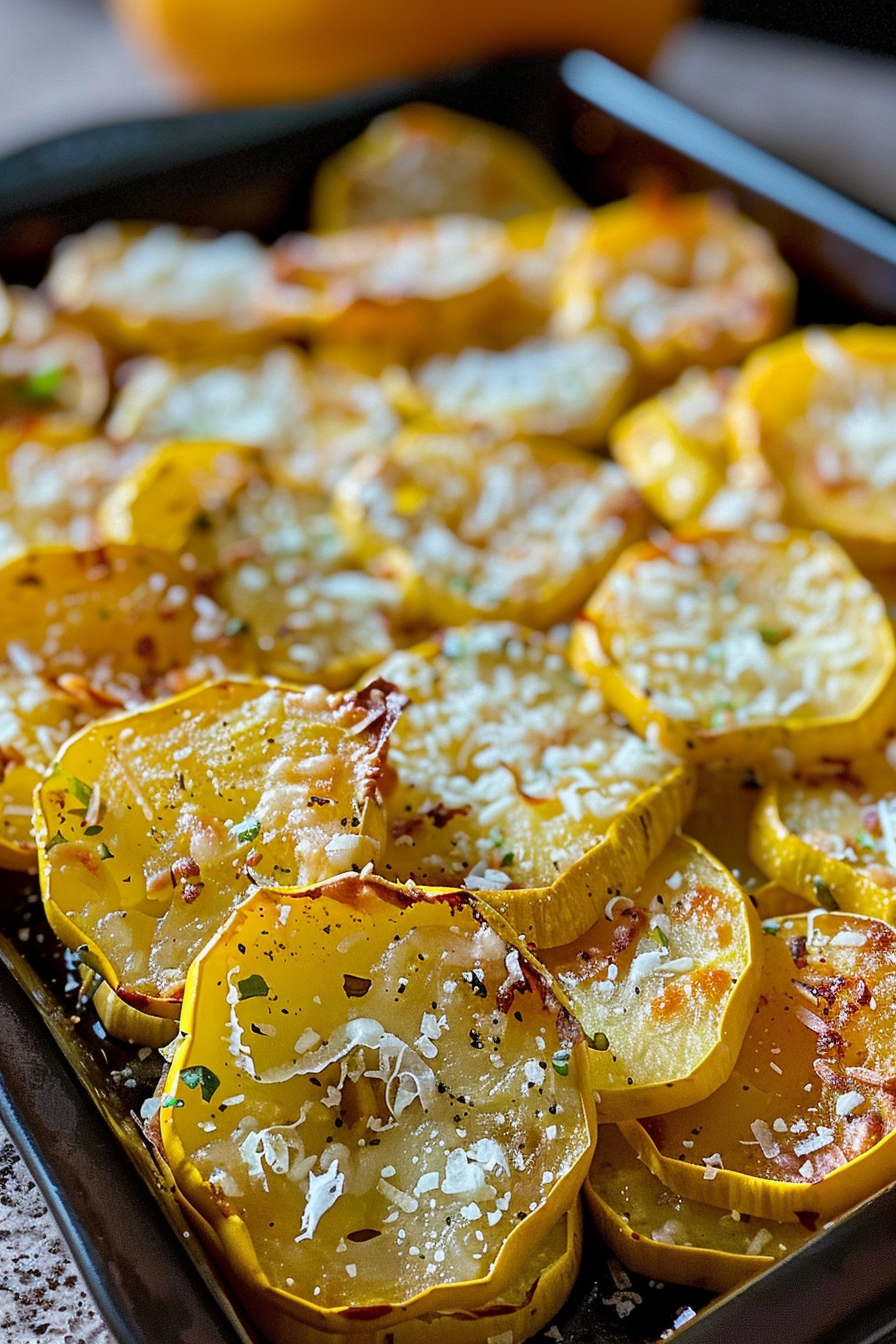Baked Yellow Squash with Parmesan Topping Recipe - An Organized Chaos