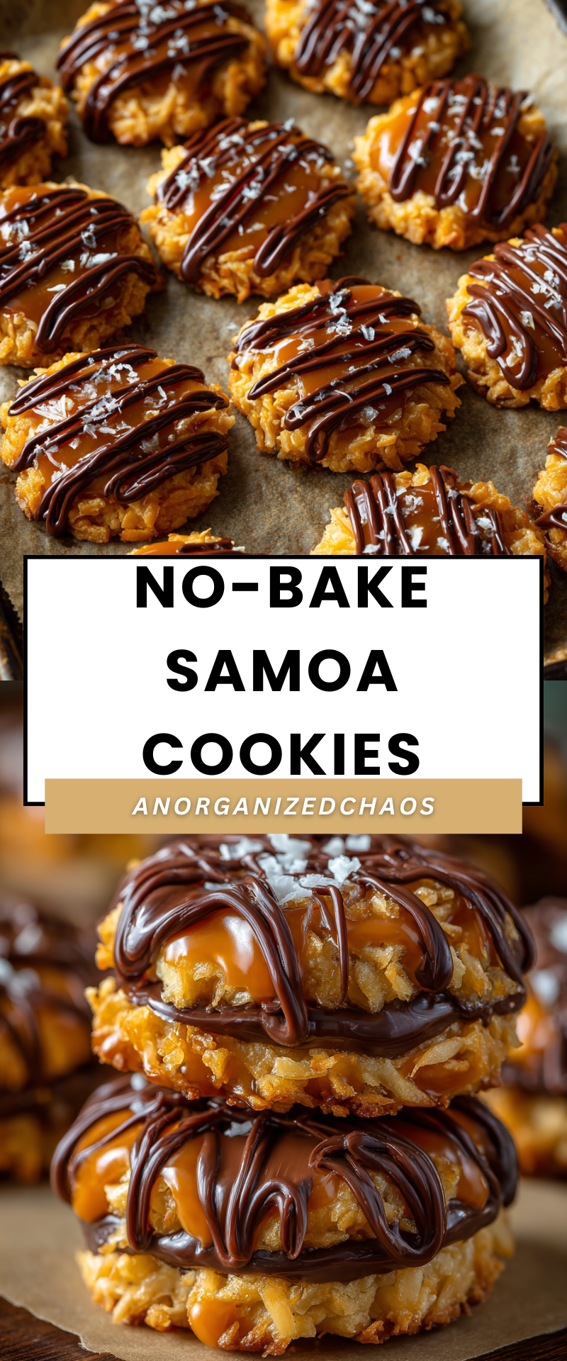 Easy No-Bake Samoa Cookies - An Organized Chaos