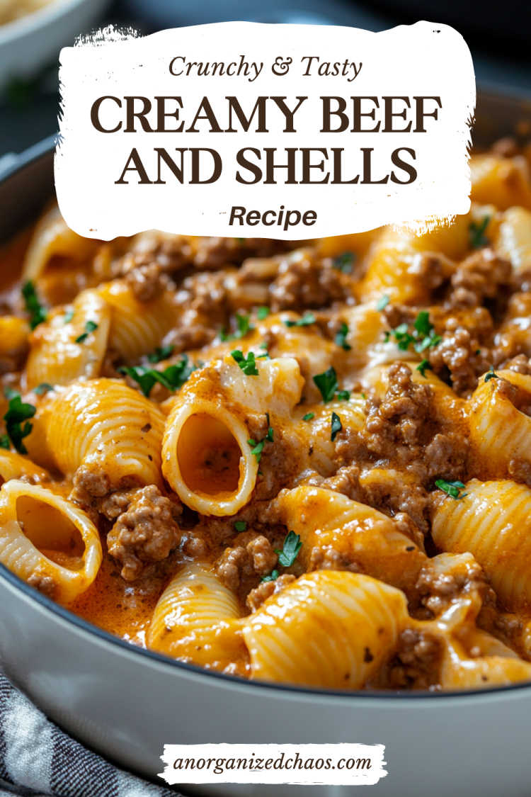 Creamy Beef and Shells - An Organized Chaos