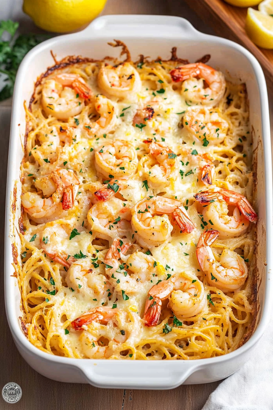 Shrimp Scampi Pasta Bake - An Organized Chaos