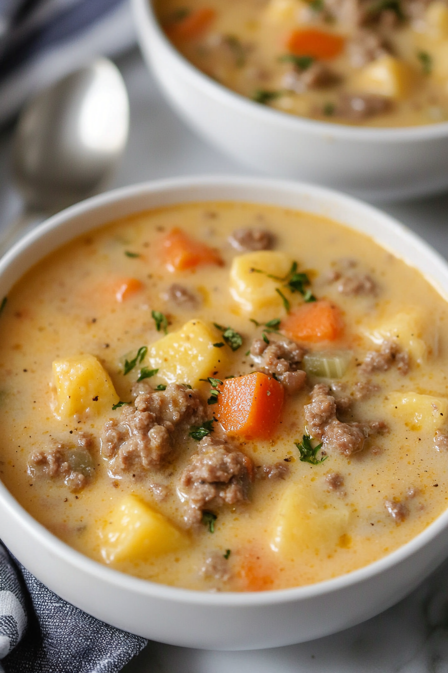 Cheeseburger Soup Recipe - An Organized Chaos