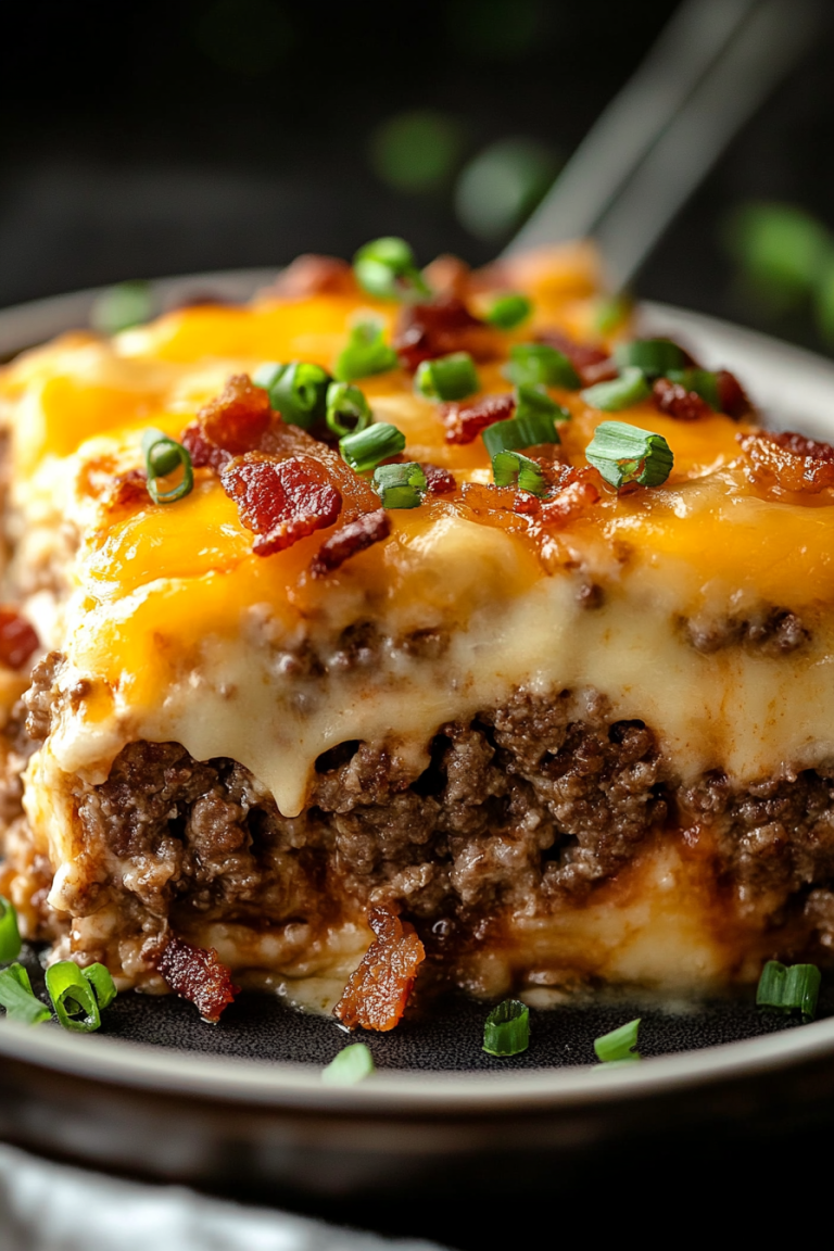 Cheesy Loaded Meatloaf Casserole - An Organized Chaos