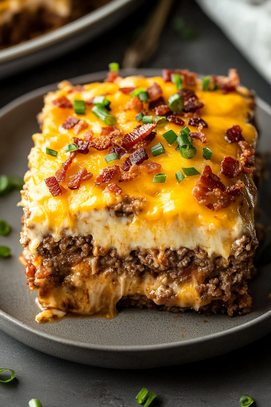 Cheesy Loaded Meatloaf Casserole - An Organized Chaos