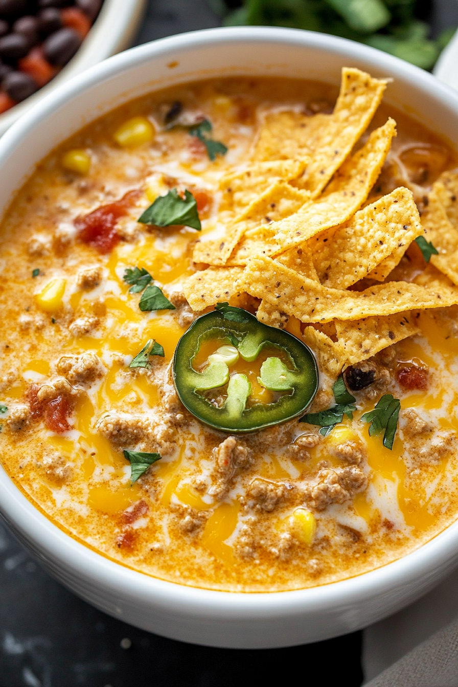 Slow Cooker Nacho Soup - An Organized Chaos