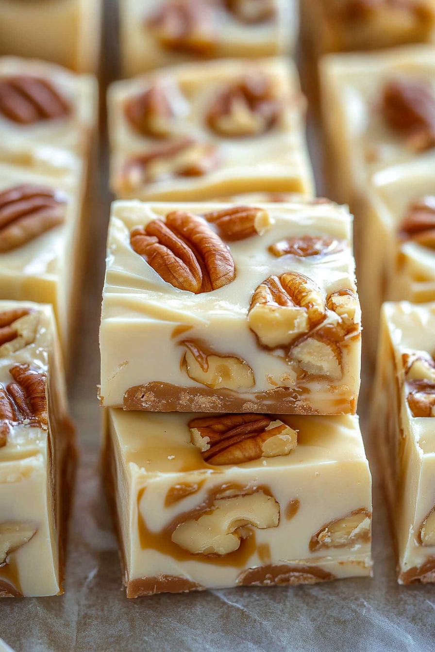 White Chocolate Caramel Pecan Fudge - An Organized Chaos