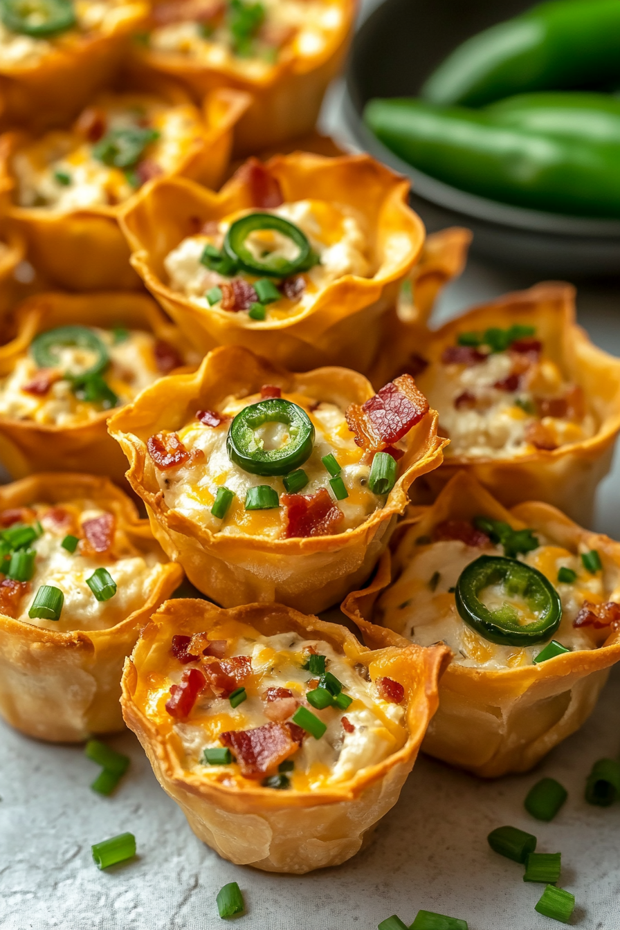 Jalapeno Popper Wonton Cups - An Organized Chaos