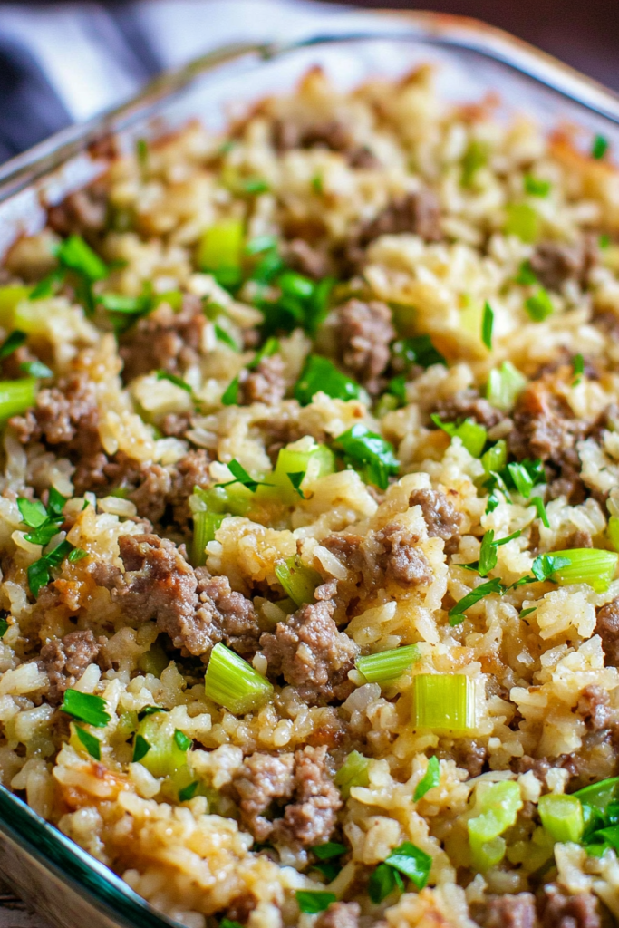 Hamburger & Rice Casserole - An Organized Chaos