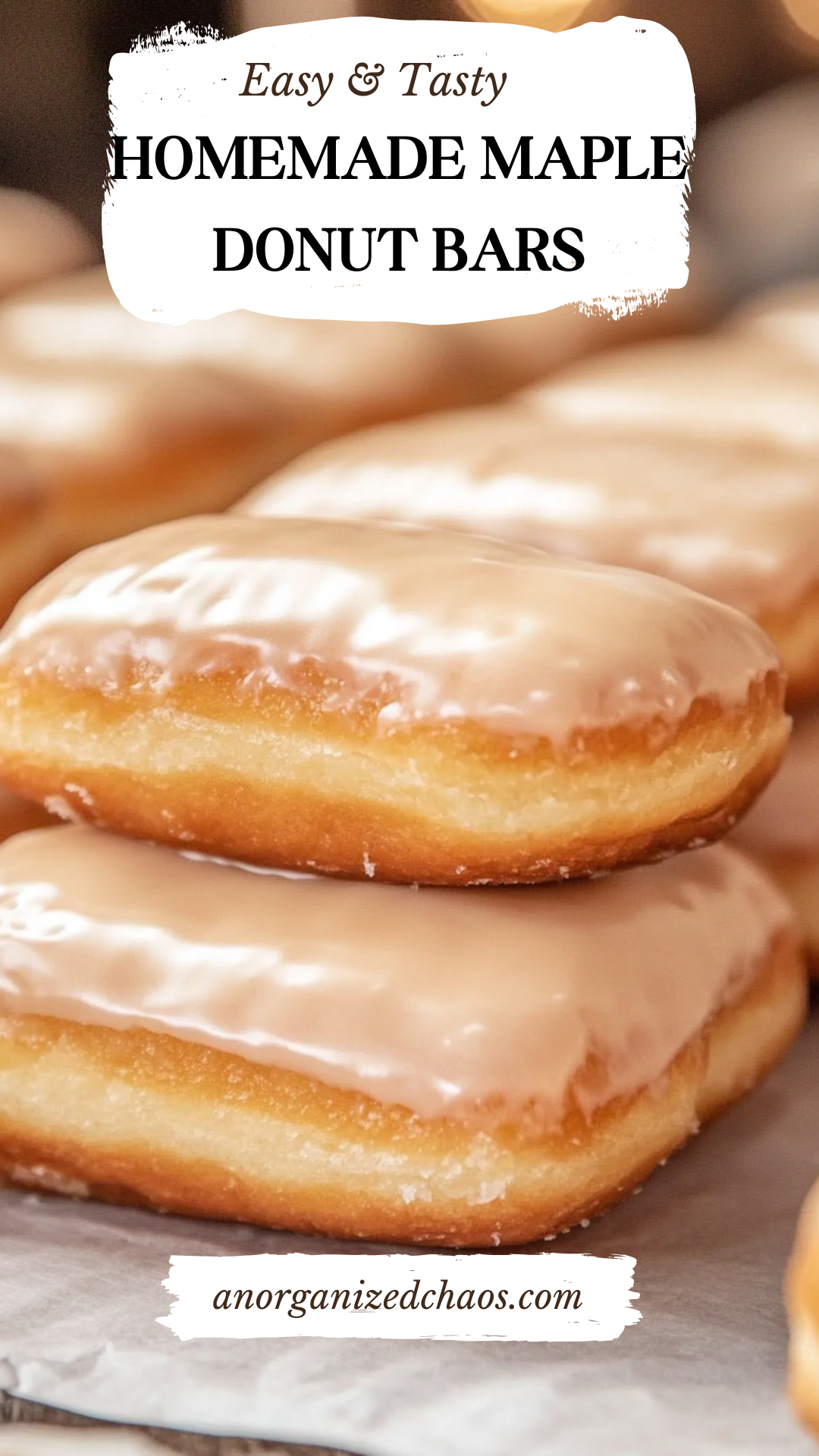 Homemade Maple Donut Bars - An Organized Chaos