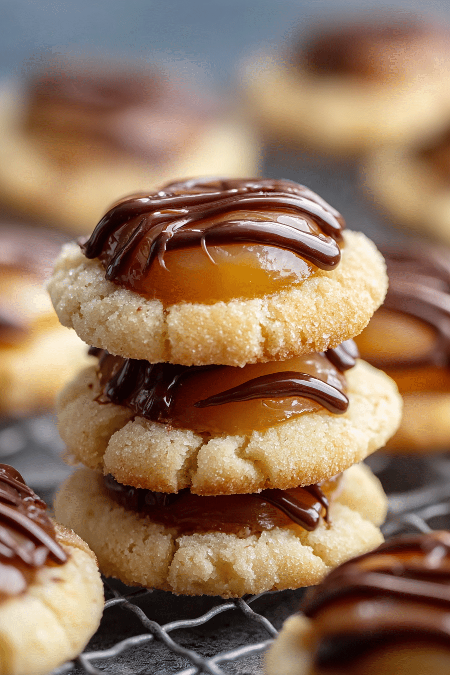 Twix Thumbprint Cookies - An Organized Chaos