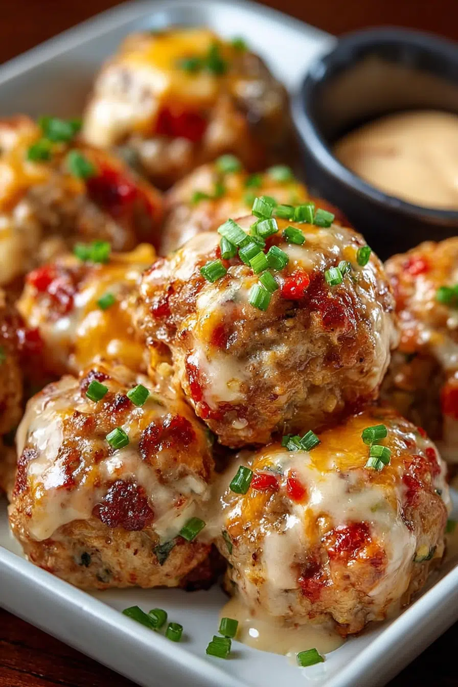 Rotel Cream Cheese Sausage Balls - An Organized Chaos