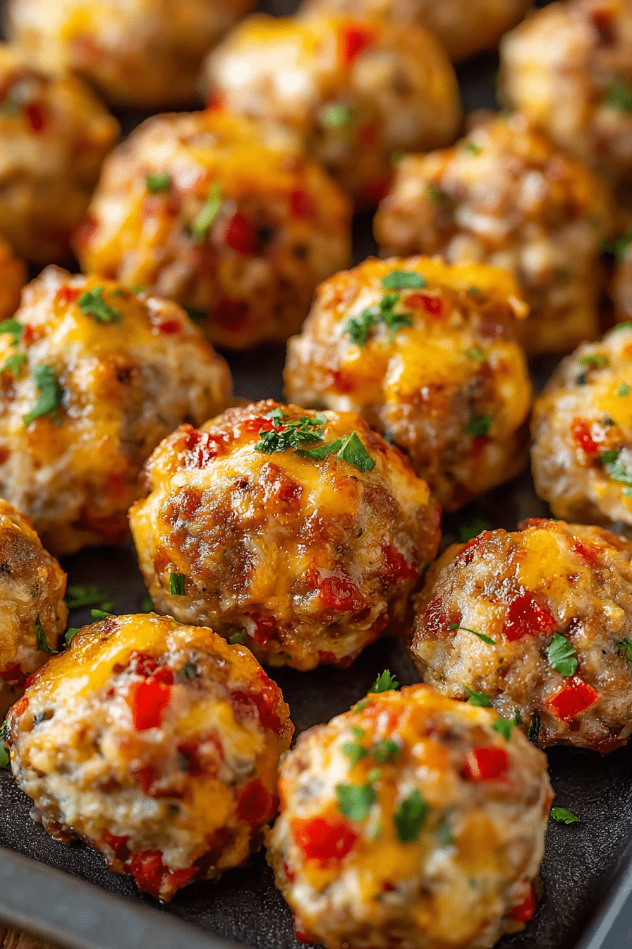 Rotel Cream Cheese Sausage Balls - An Organized Chaos