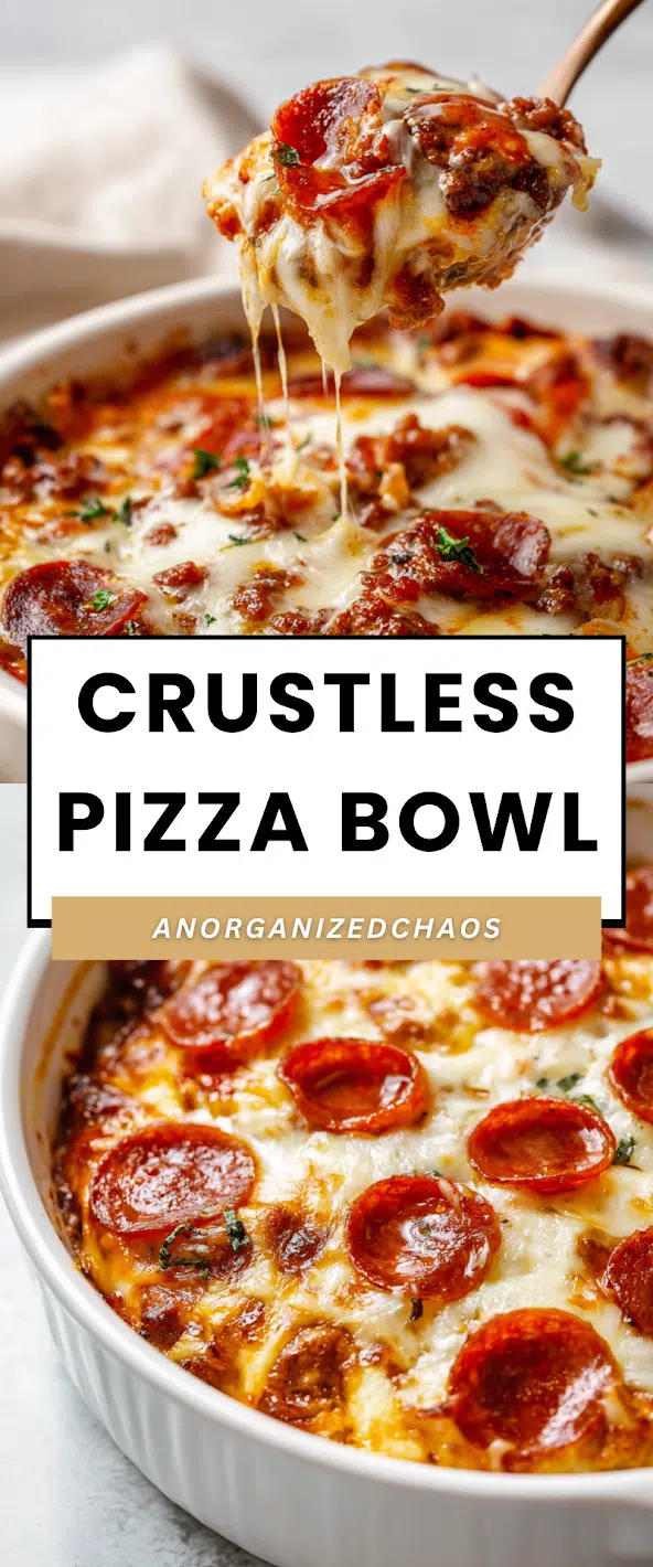 Crustless Pizza Bowl - An Organized Chaos