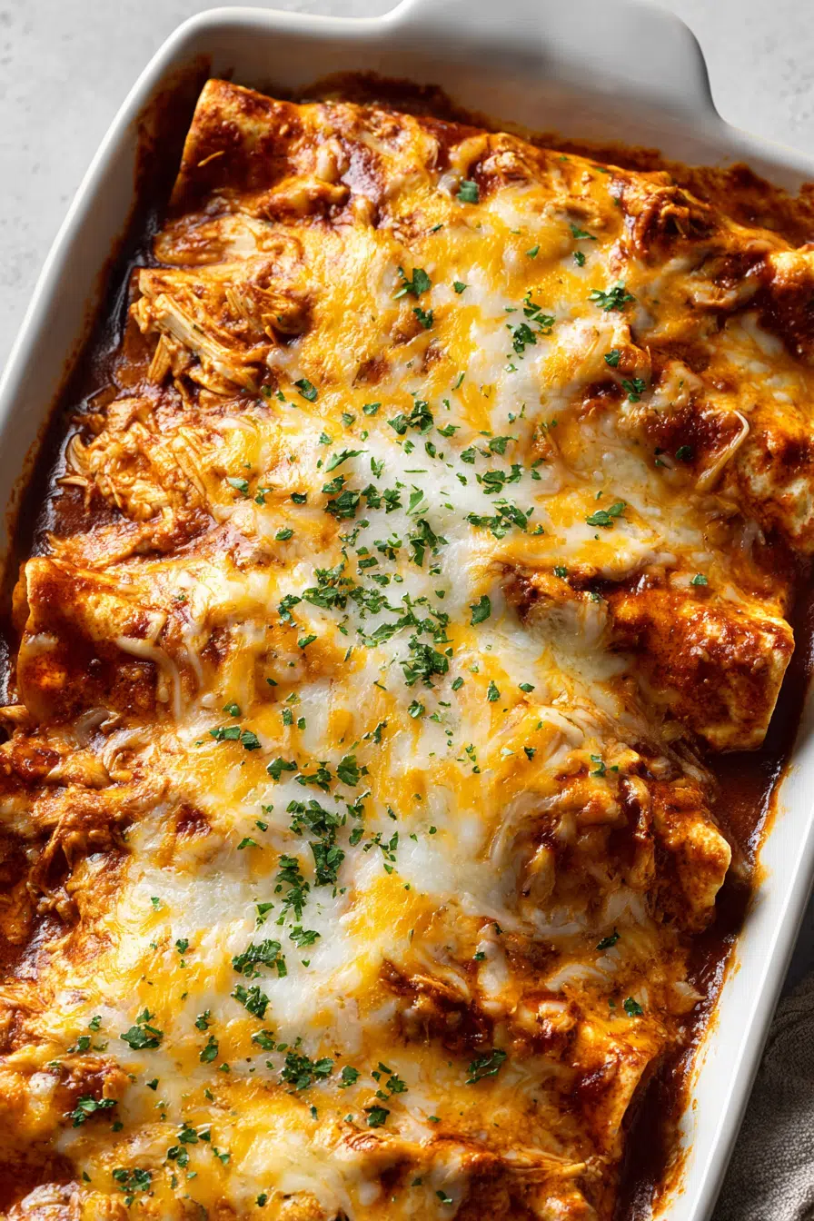 Cheesy Chicken Enchilada Casserole - An Organized Chaos