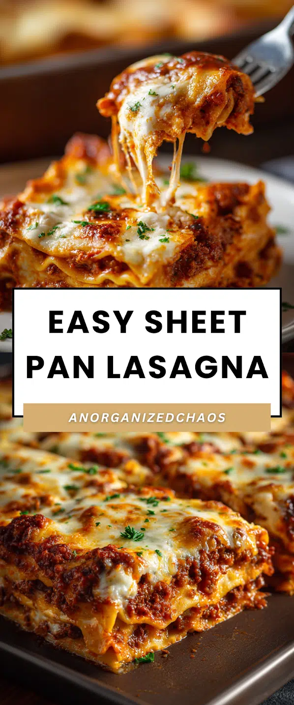 Easy Sheet Pan Lasagna - An Organized Chaos