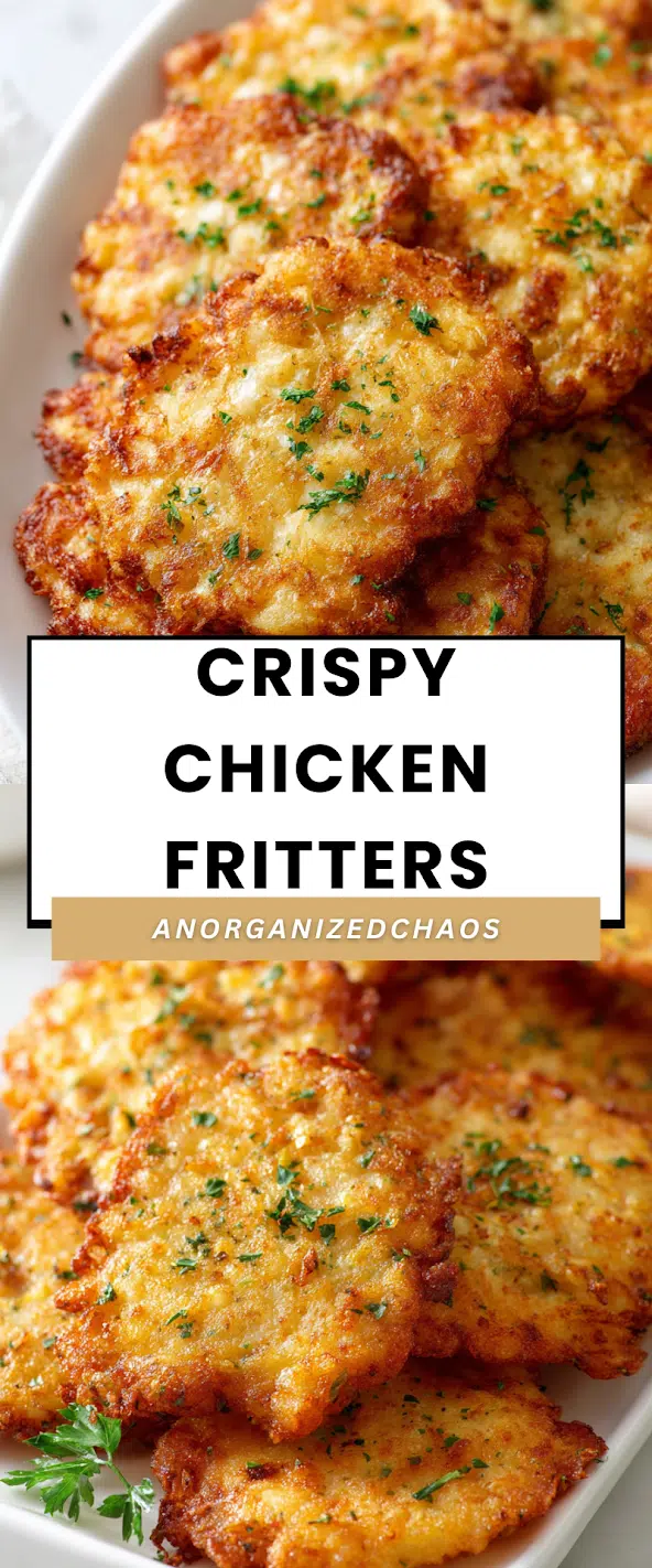 Crispy Chicken Fritters - An Organized Chaos