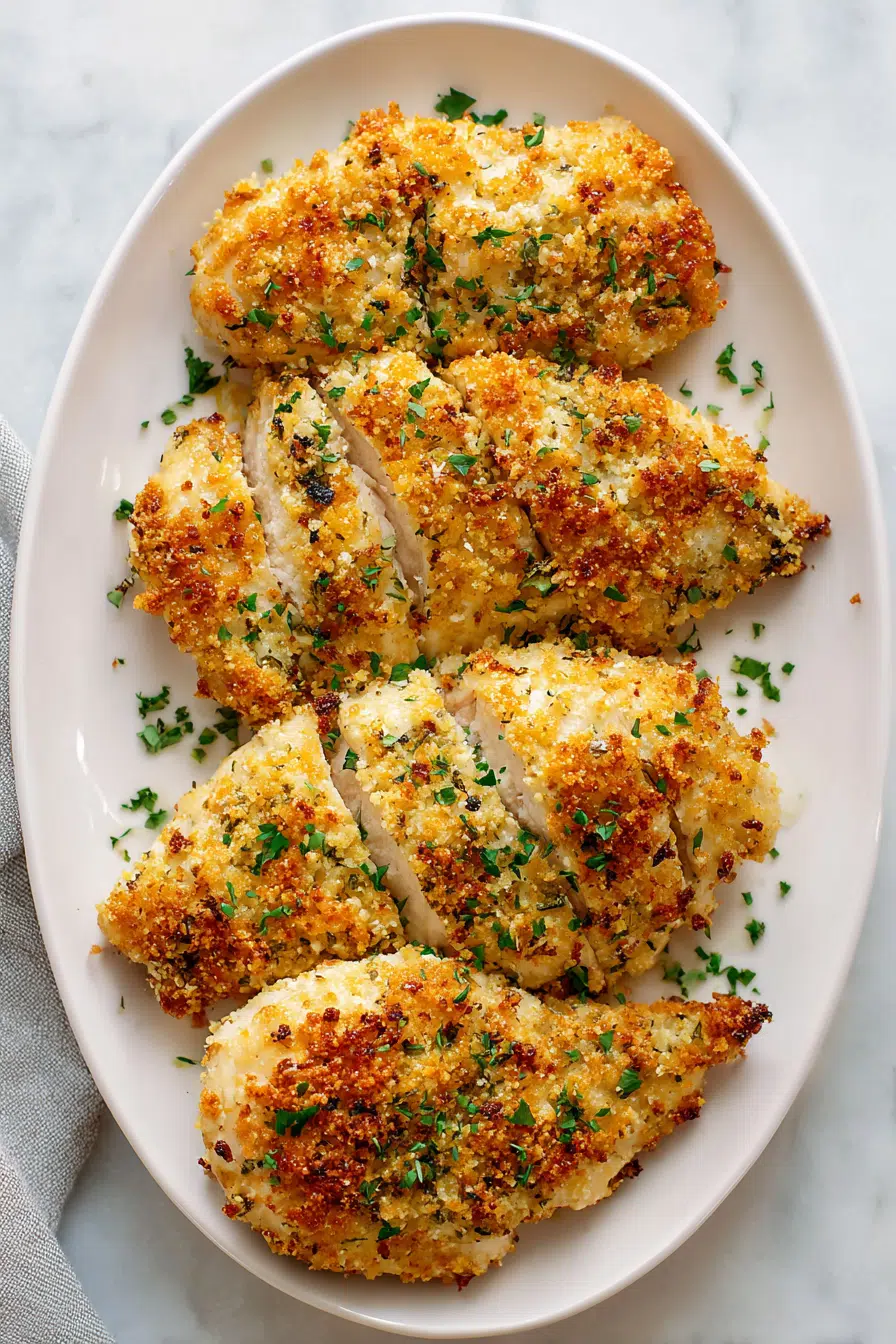 Baked Garlic Parmesan Chicken - An Organized Chaos