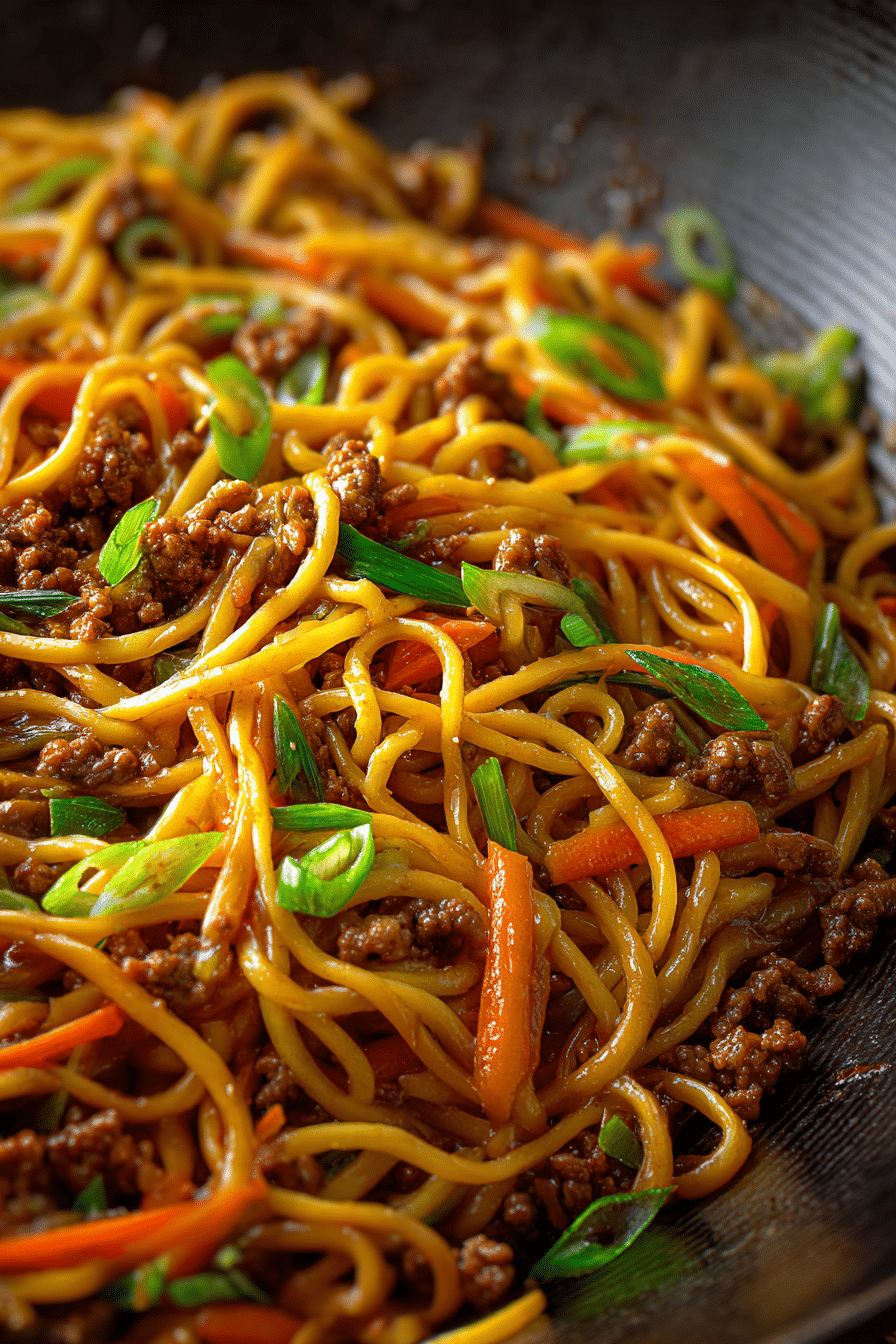 Ground Beef Lo Mein - An Organized Chaos