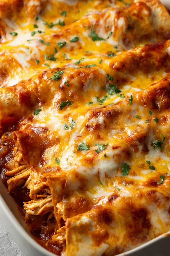 Cheesy Chicken Enchilada Casserole - An Organized Chaos