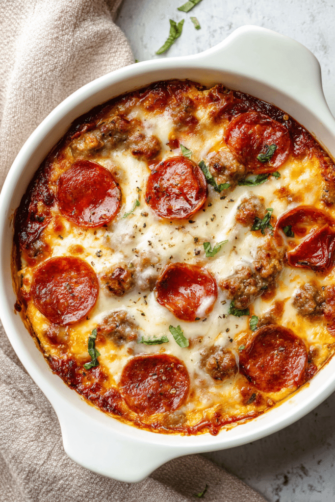 Crustless Pizza Bowl - An Organized Chaos