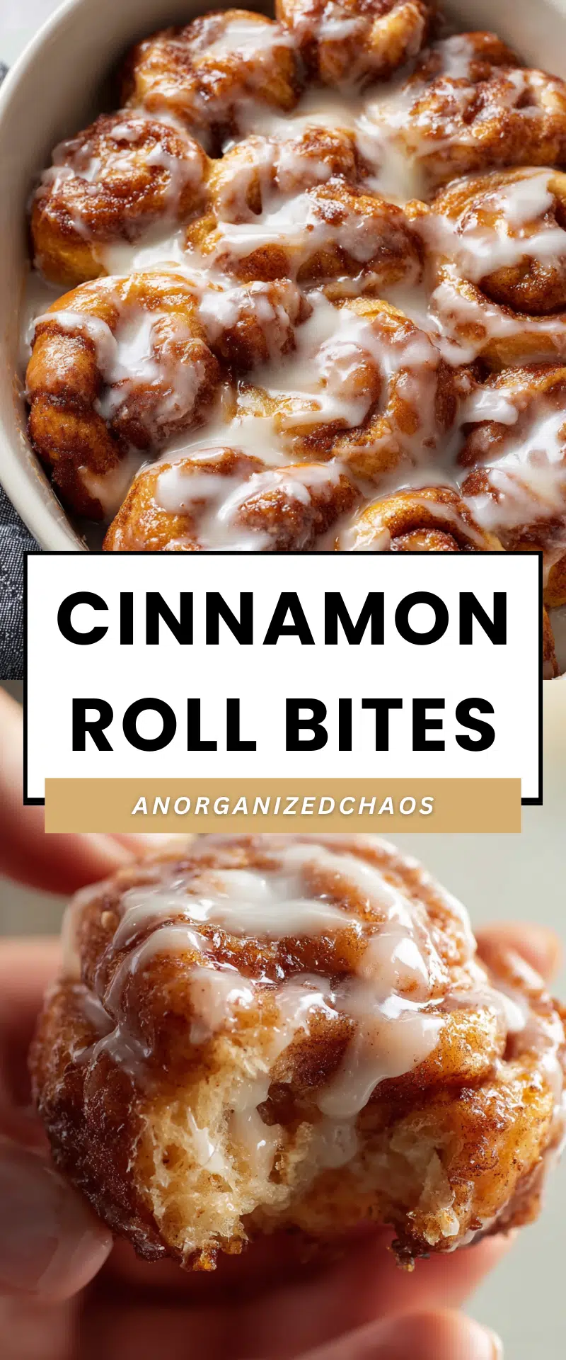 Cinnamon Roll Bites - An Organized Chaos