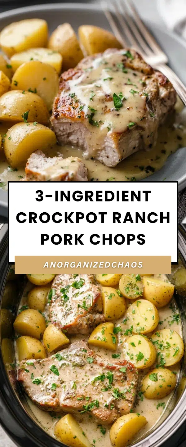 3-Ingredient Crockpot Ranch Pork Chops - An Organized Chaos