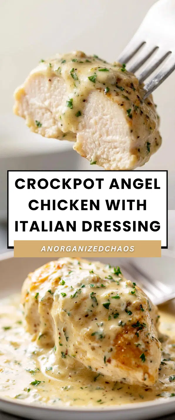 Crockpot Angel Chicken with Italian Dressing - An Organized Chaos