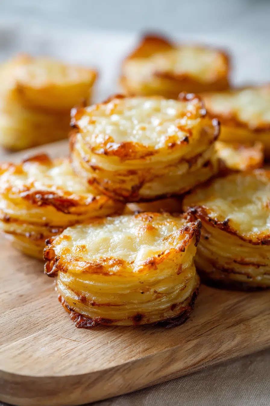 Cheesy Potato Stacks - An Organized Chaos