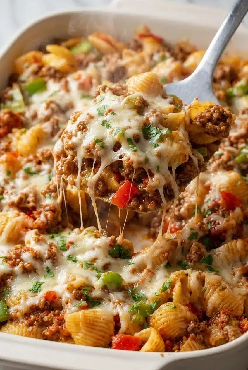 5-Ingredient Stuffed Pepper Pasta - An Organized Chaos