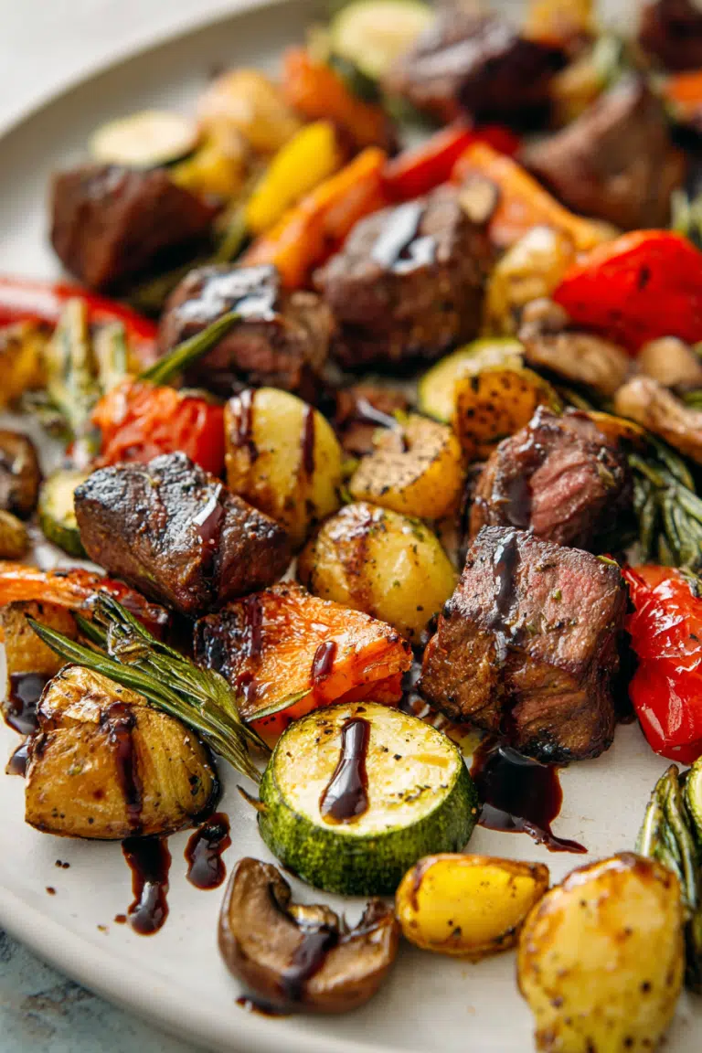 Balsamic Steak & Veggie Sheet Pan - An Organized Chaos