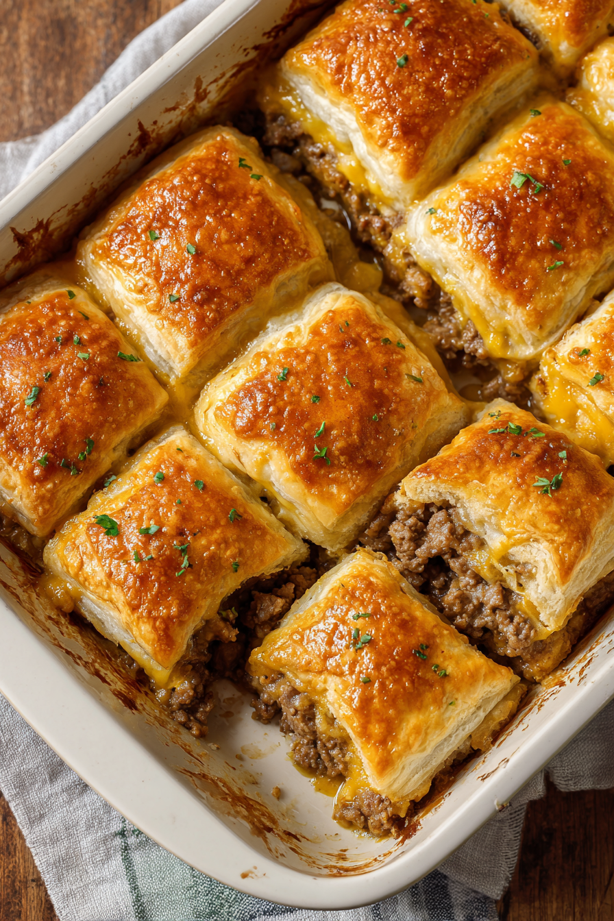 4-Ingredient Beef Crescent Squares - An Organized Chaos