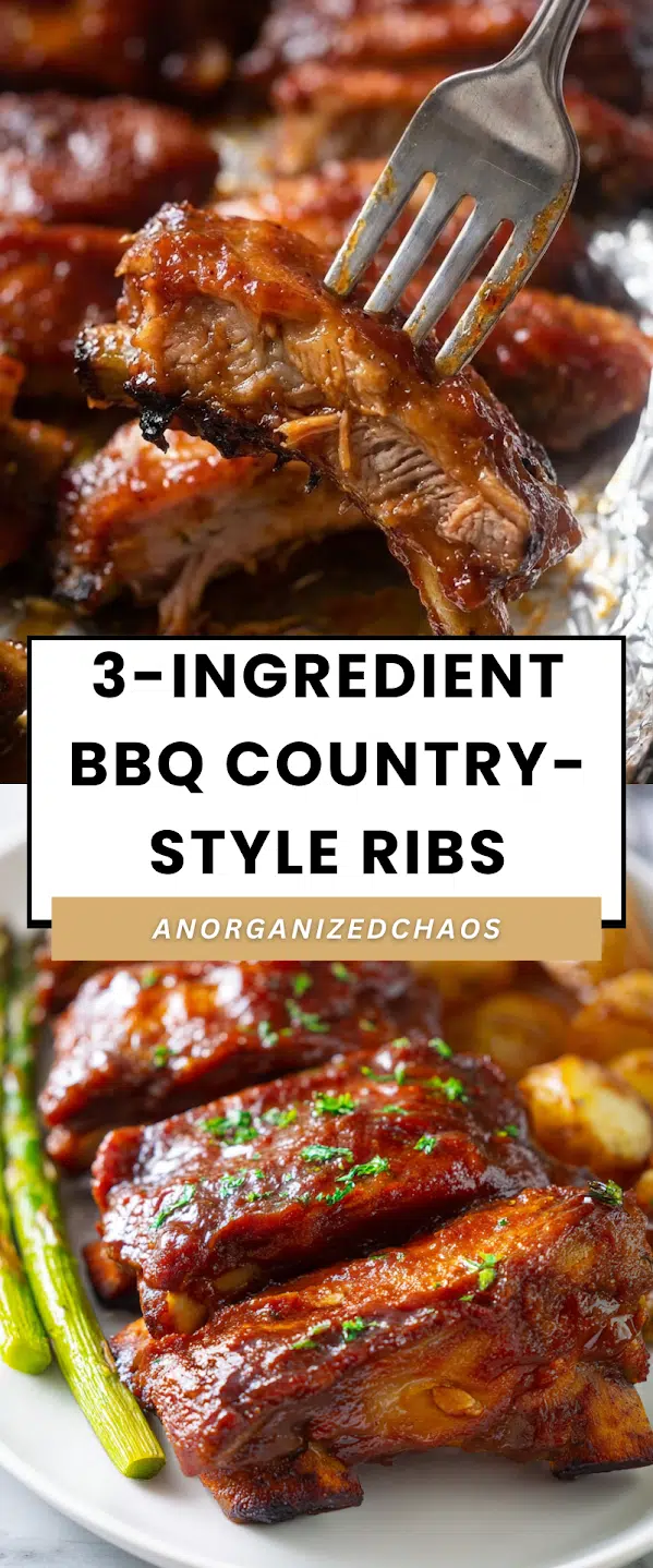 3-Ingredient BBQ Country-Style Ribs - An Organized Chaos