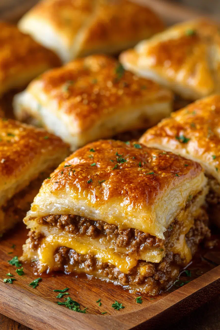 4-Ingredient Beef Crescent Squares - An Organized Chaos