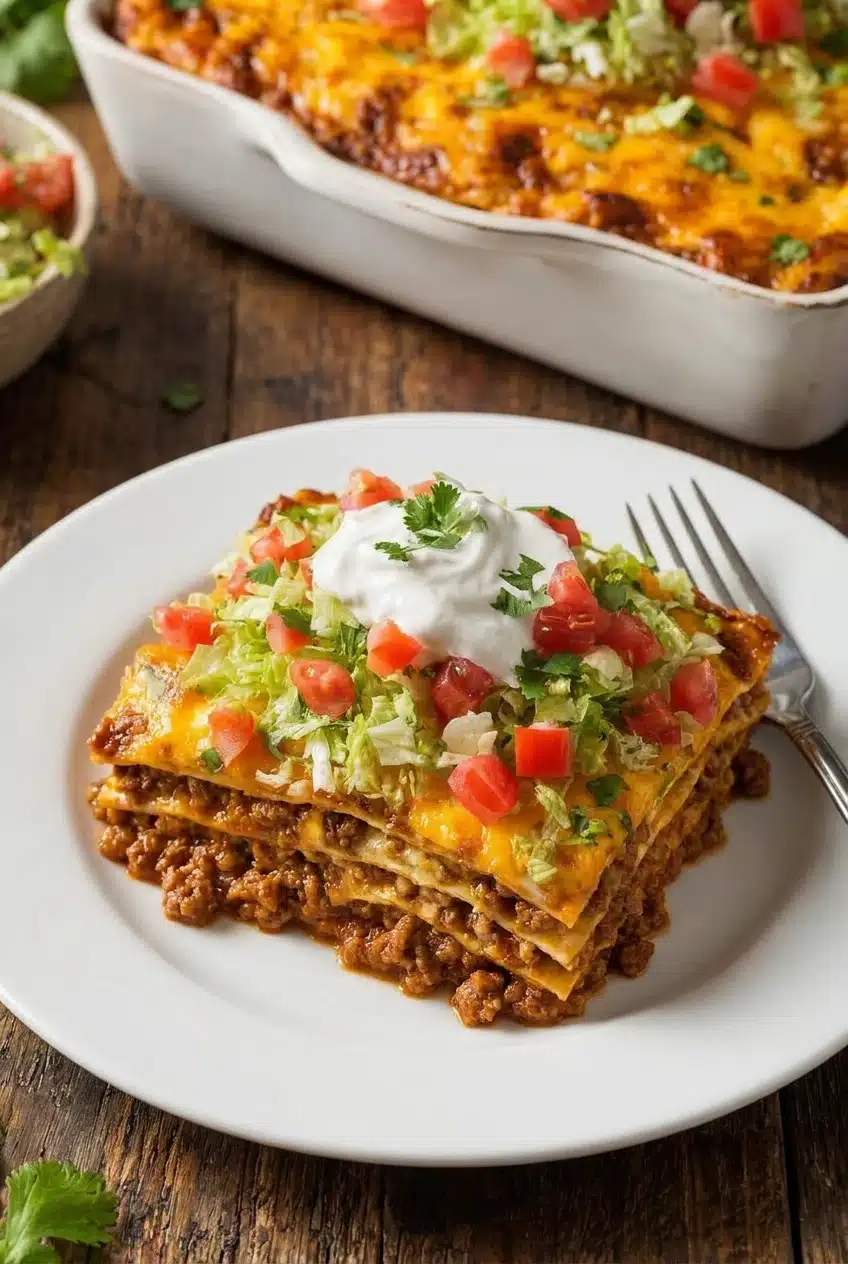 Mexican Taco Lasagna - An Organized Chaos