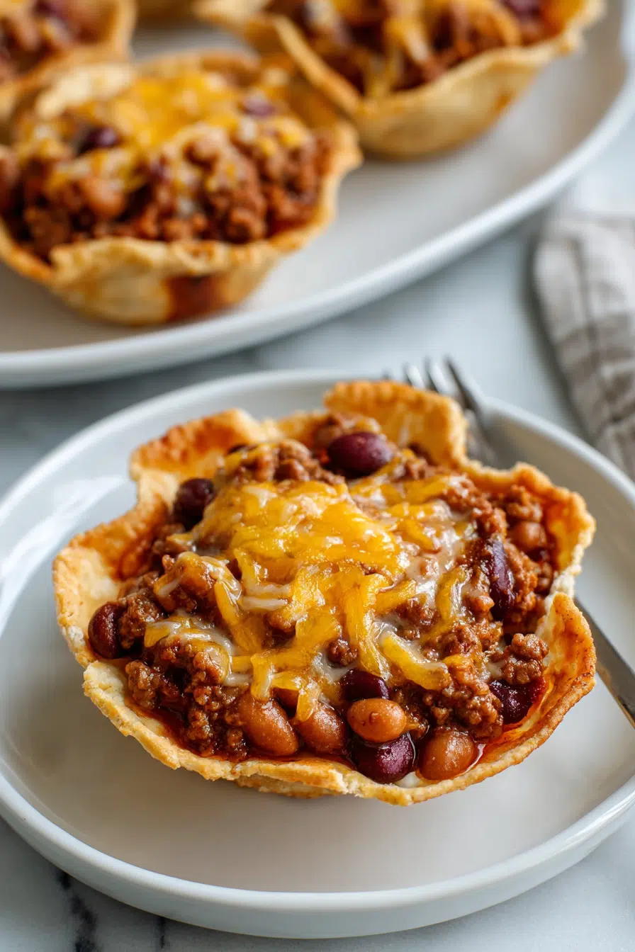 Oven Baked 3-Ingredient Beef Chili Scoops - An Organized Chaos