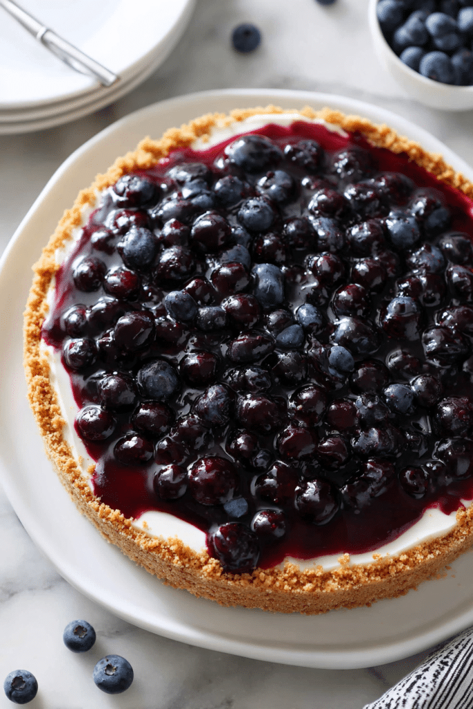 No-Bake Blueberry Cheesecake - An Organized Chaos