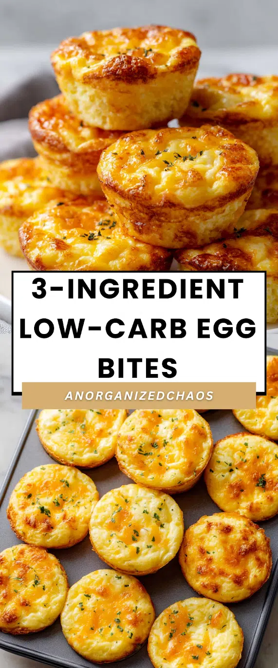 3-Ingredient Low-Carb Egg Bites - An Organized Chaos