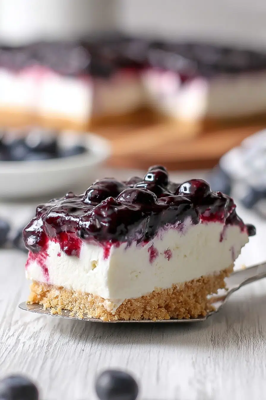 No-Bake Blueberry Cheesecake - An Organized Chaos